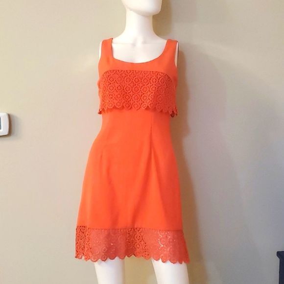 Esley Collection | Dresses | Esley Pinkpeachdress Slace | Poshmark